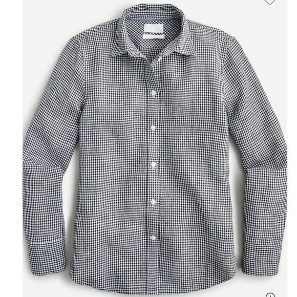 J. Crew | Tops | J Crew Baird Mcnutt Linen Gingham Slim Fit Button ...